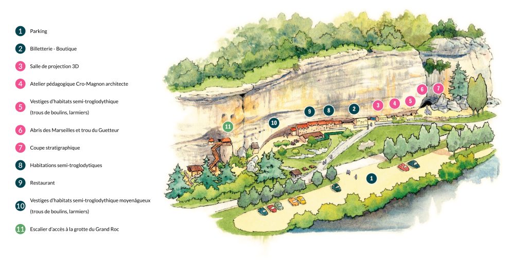 Les espaces du site - Grotte du Grand Roc